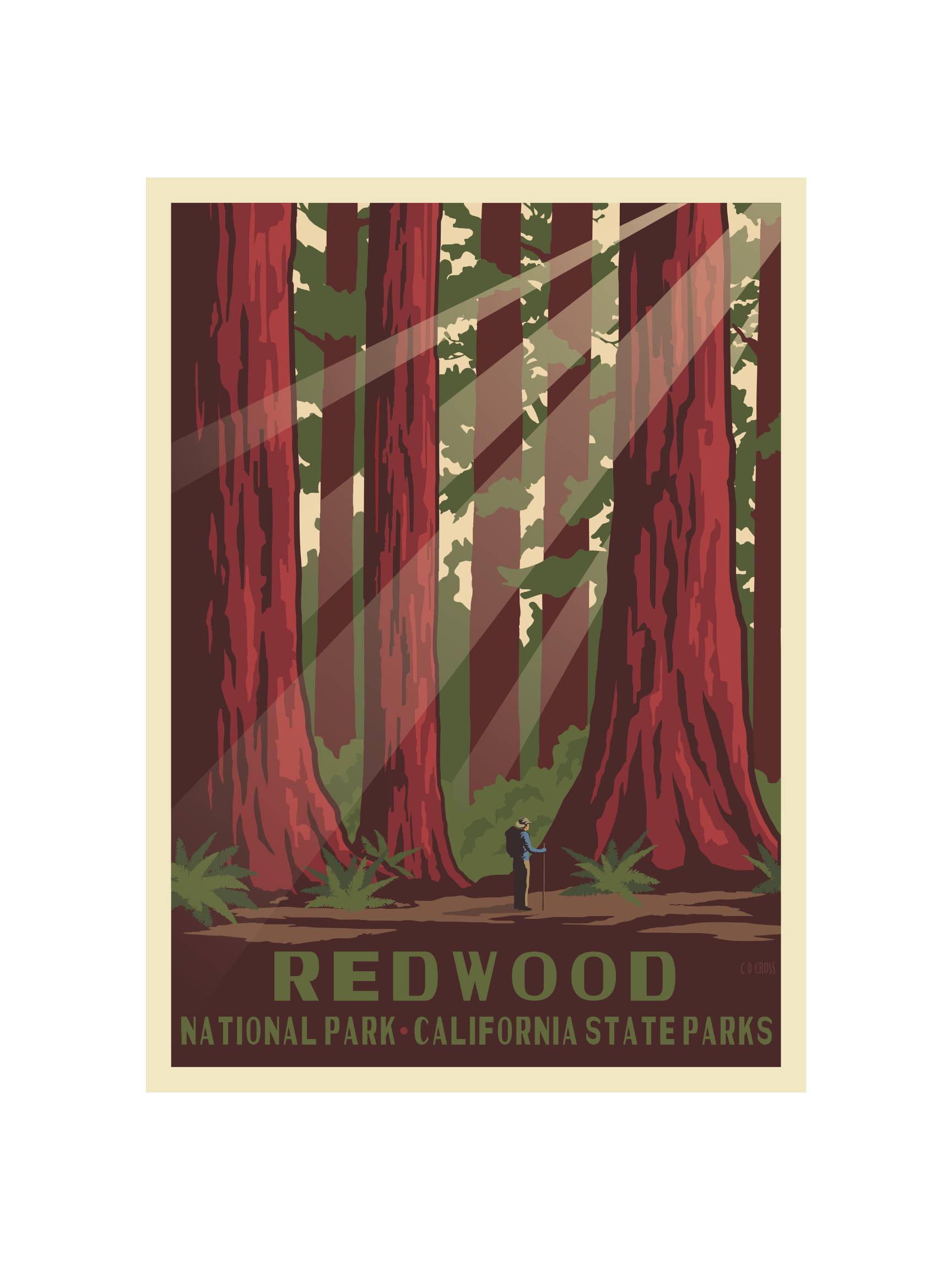 The Redwoods - National & State Parks (California) | Retro Ranger Graphics