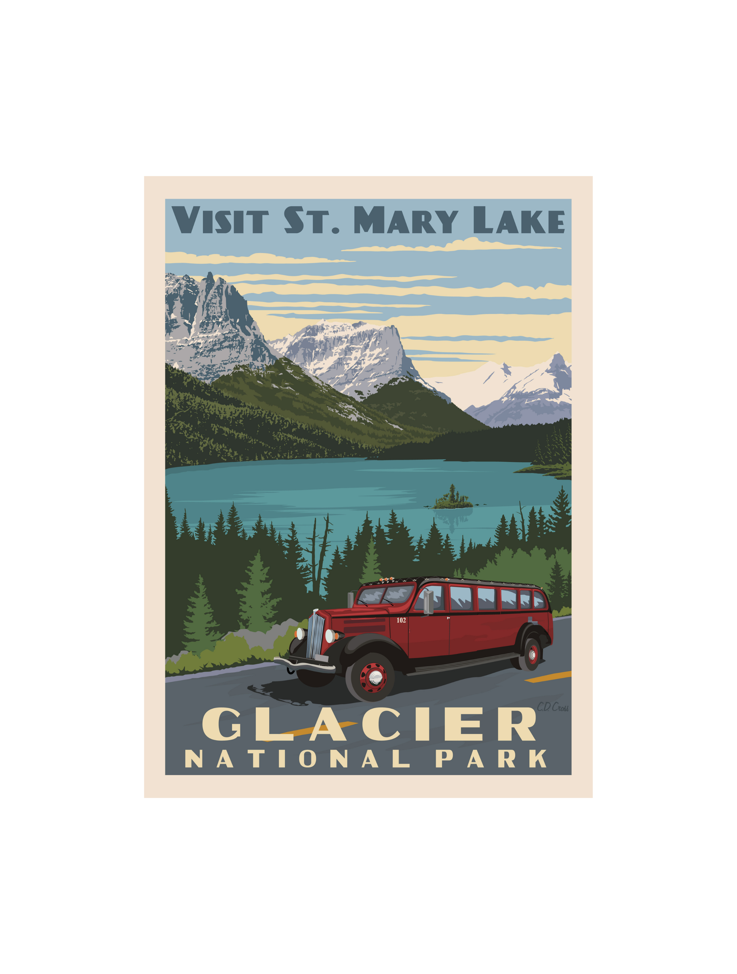 Glacier National Park | Retro Ranger Graphics
