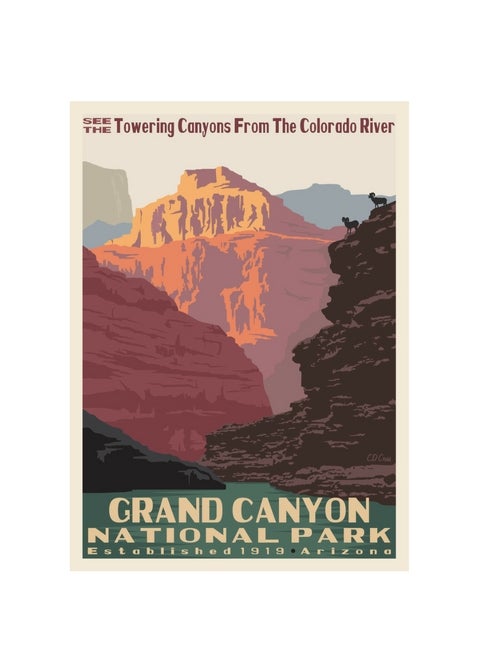 Grand Canyon NP - River | Retro Ranger Graphics